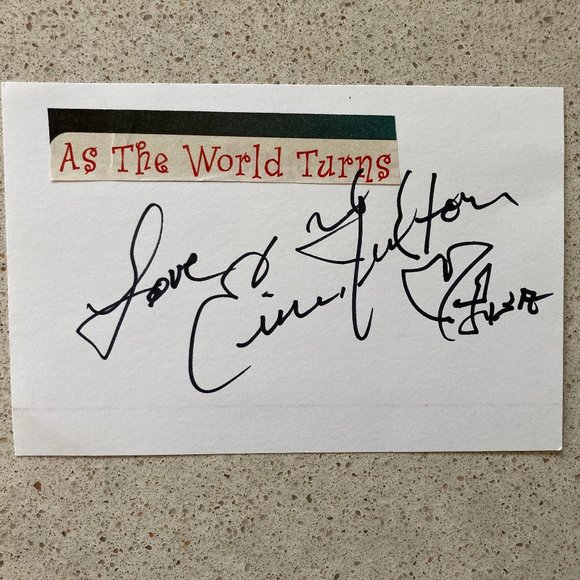 Autograph | Other | Eileen Fulton Signed Index Card 4x6 Lisa On As The ...